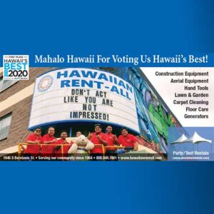 Hawaiian Rent-All - The guys with the sign - Umbrella Local Heroes